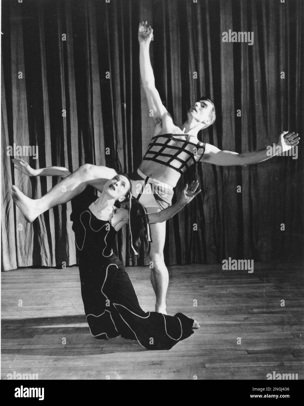 Modern dancing star Martha Graham is pictured with her partner and ...