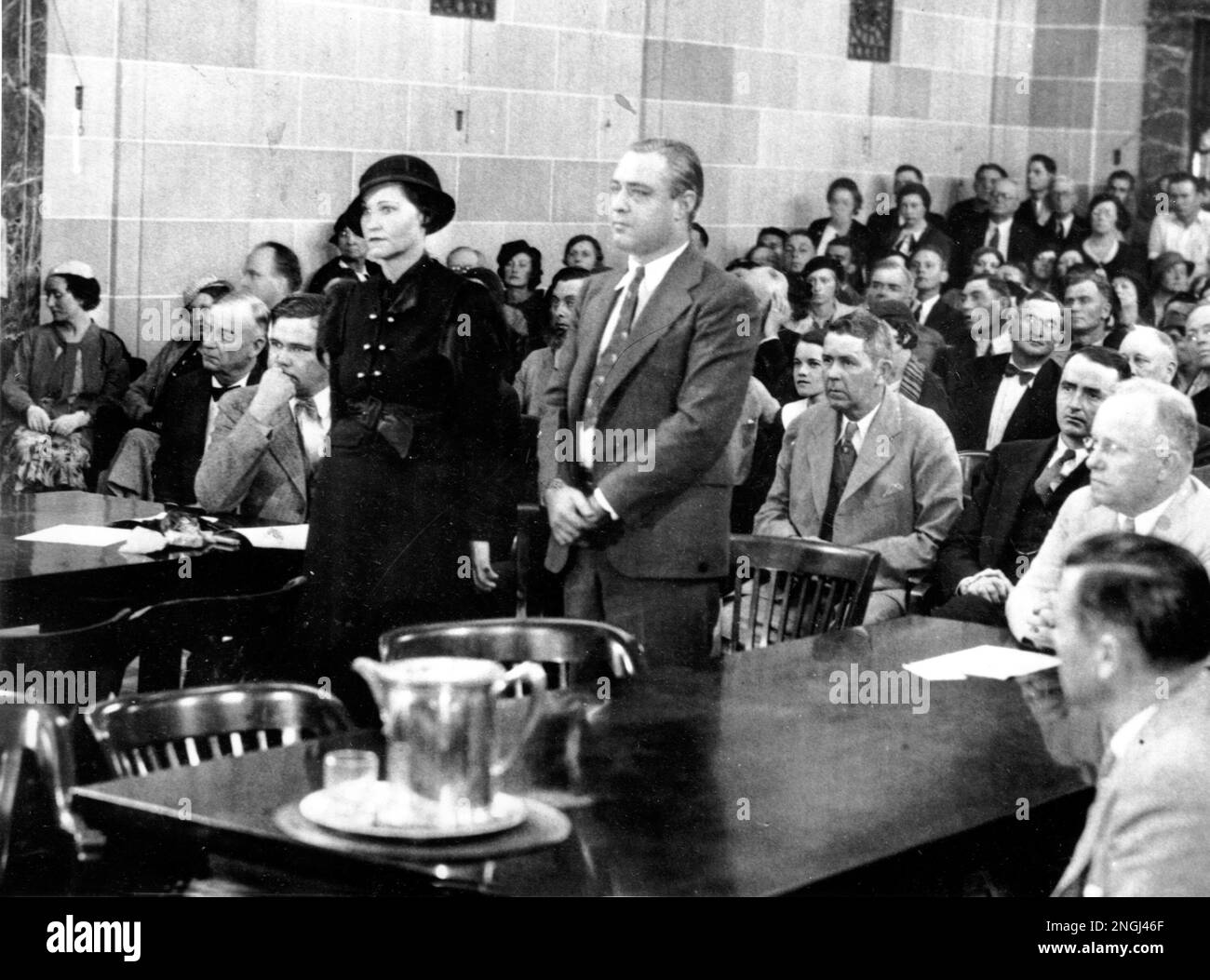 George "Machine Gun" Kelly and his wife, Kathryn, stand before Judge ...