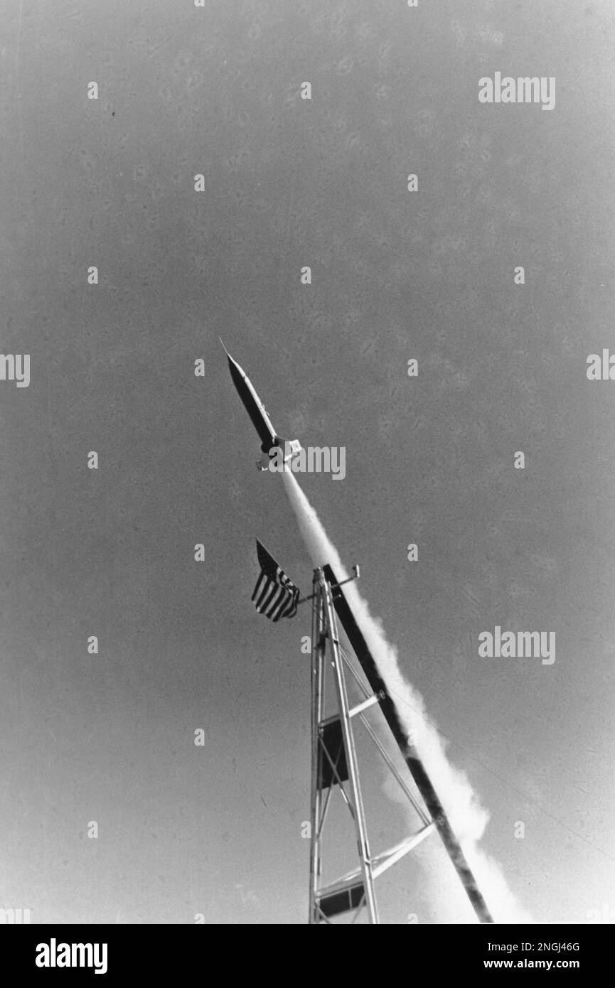 Evel Knievel's rocket powered "Sky Cycle" roars off the launch ramp in ...