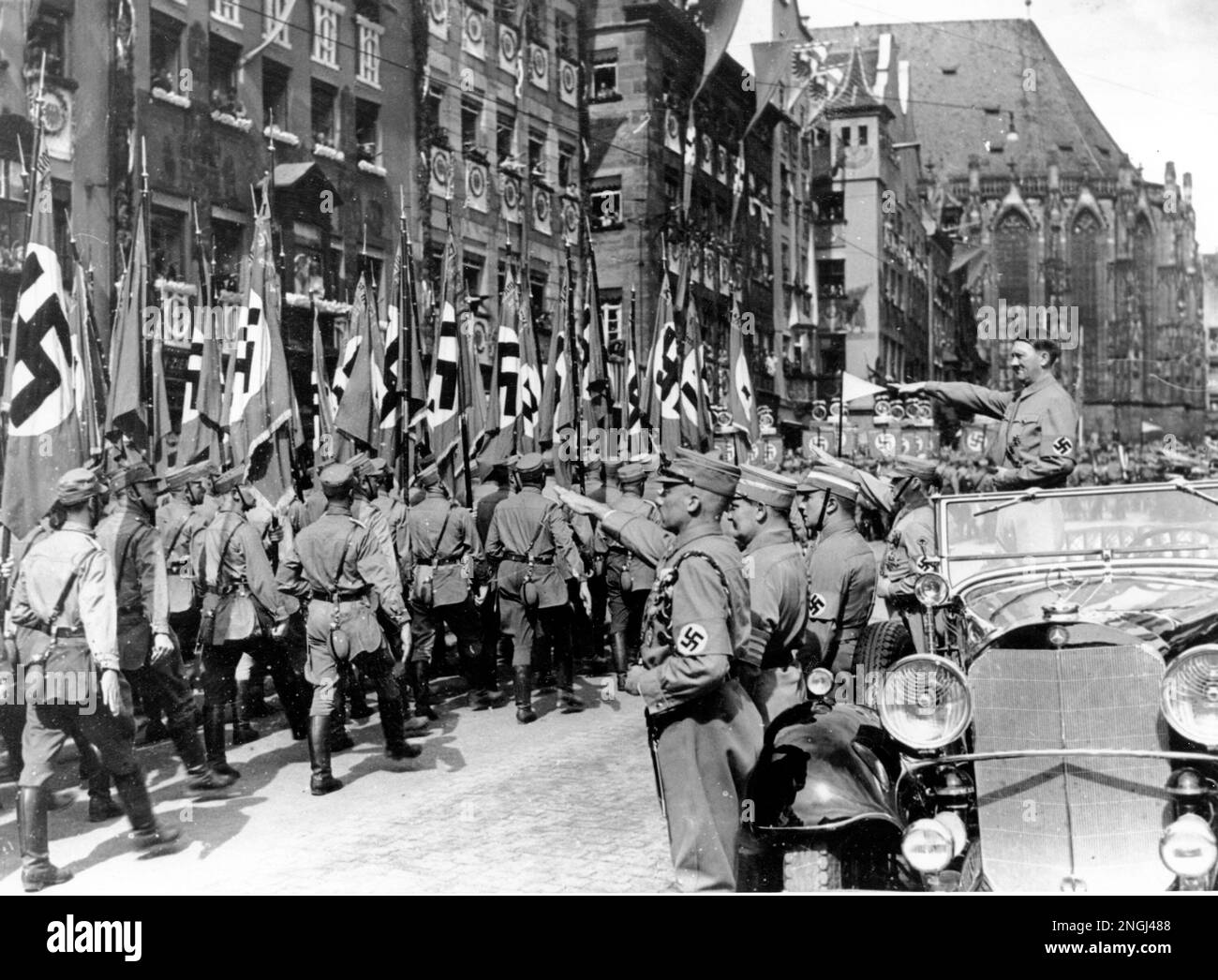 The National Socialist German Workers' Party's convention is climaxed ...