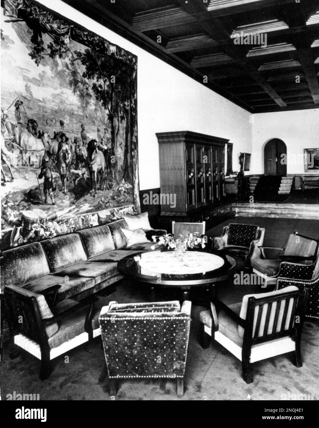 This is an April 1938 photo of Haus Wachenfeld, Bavarian home to German ...