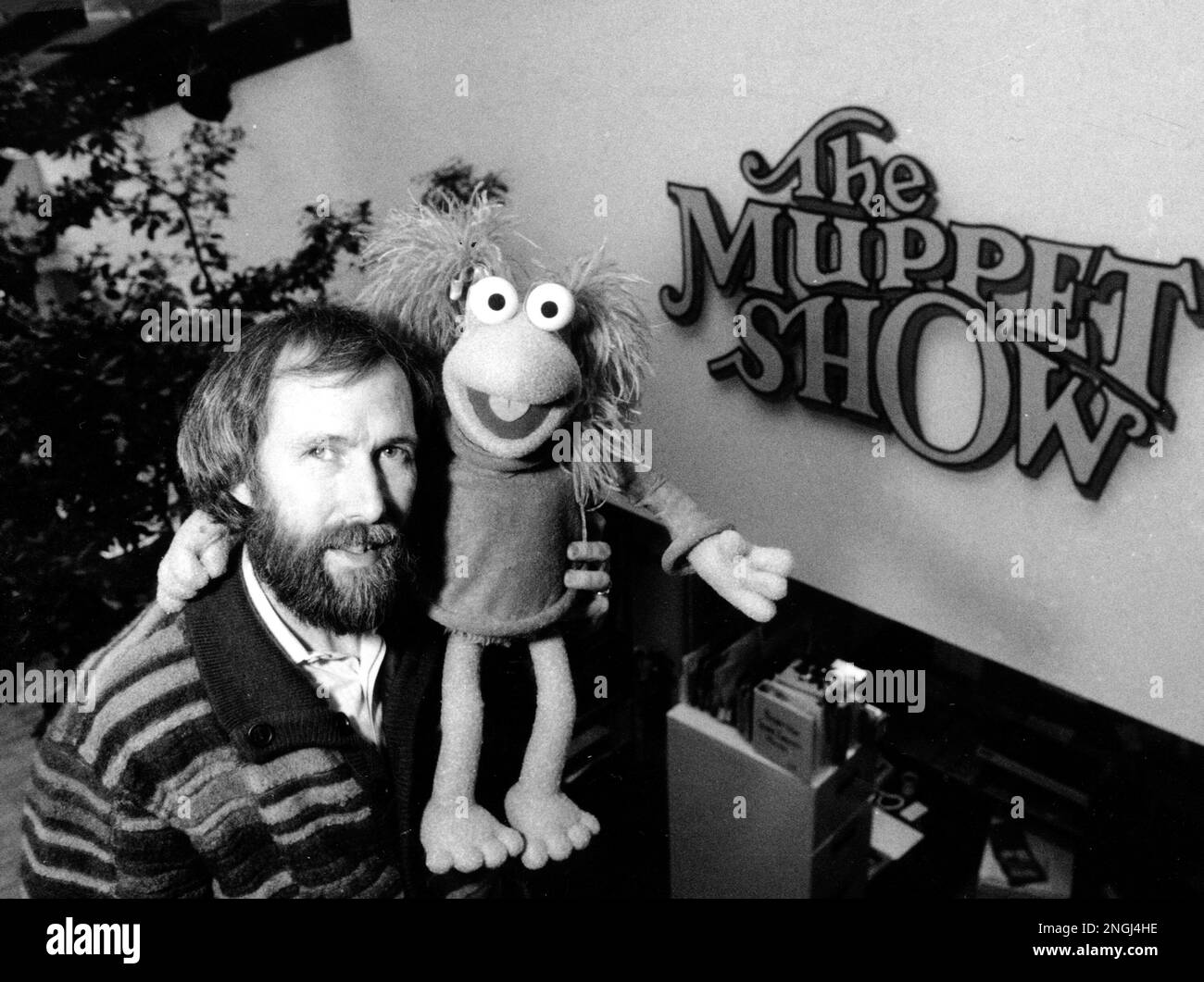 Jim Henson with one of his "Muppets" pose at Henson's 69th Street ...