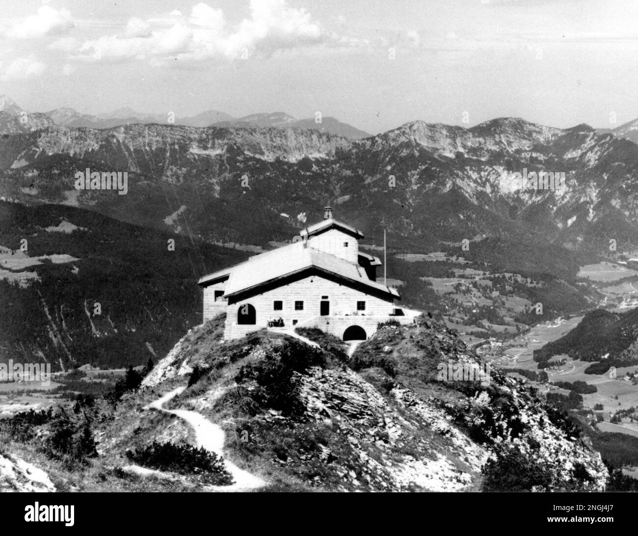 This photo shows German chancellor Adolf Hitler's mountain retreat in ...