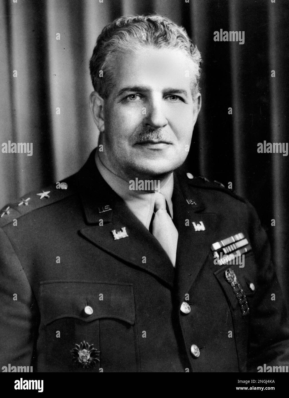 This is a photo of U.S. Maj. Gen. Leslie R. Groves in uniform on Aug. 3 ...