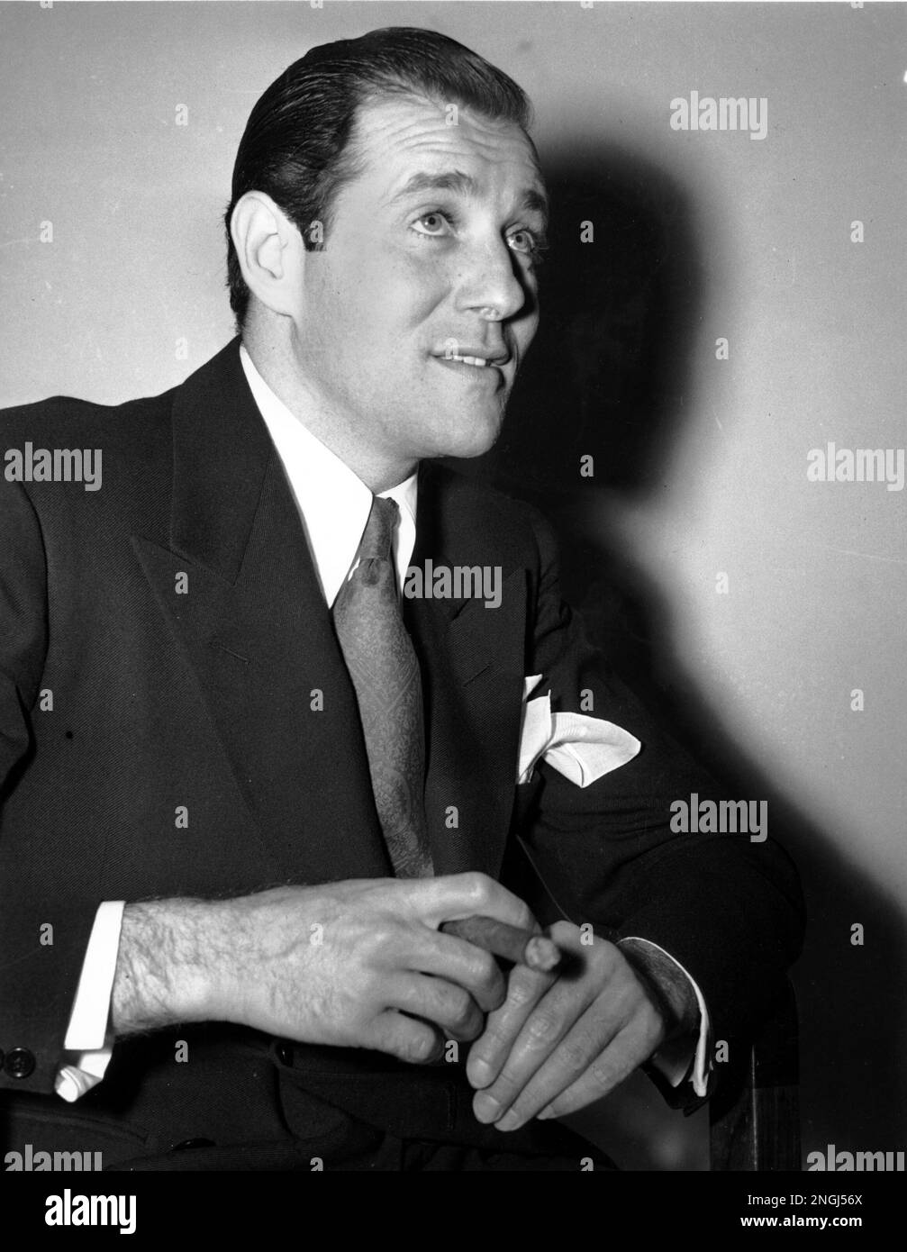 Benjamin "Bugsy" Siegel poses after apprehension in Los Angeles on ...