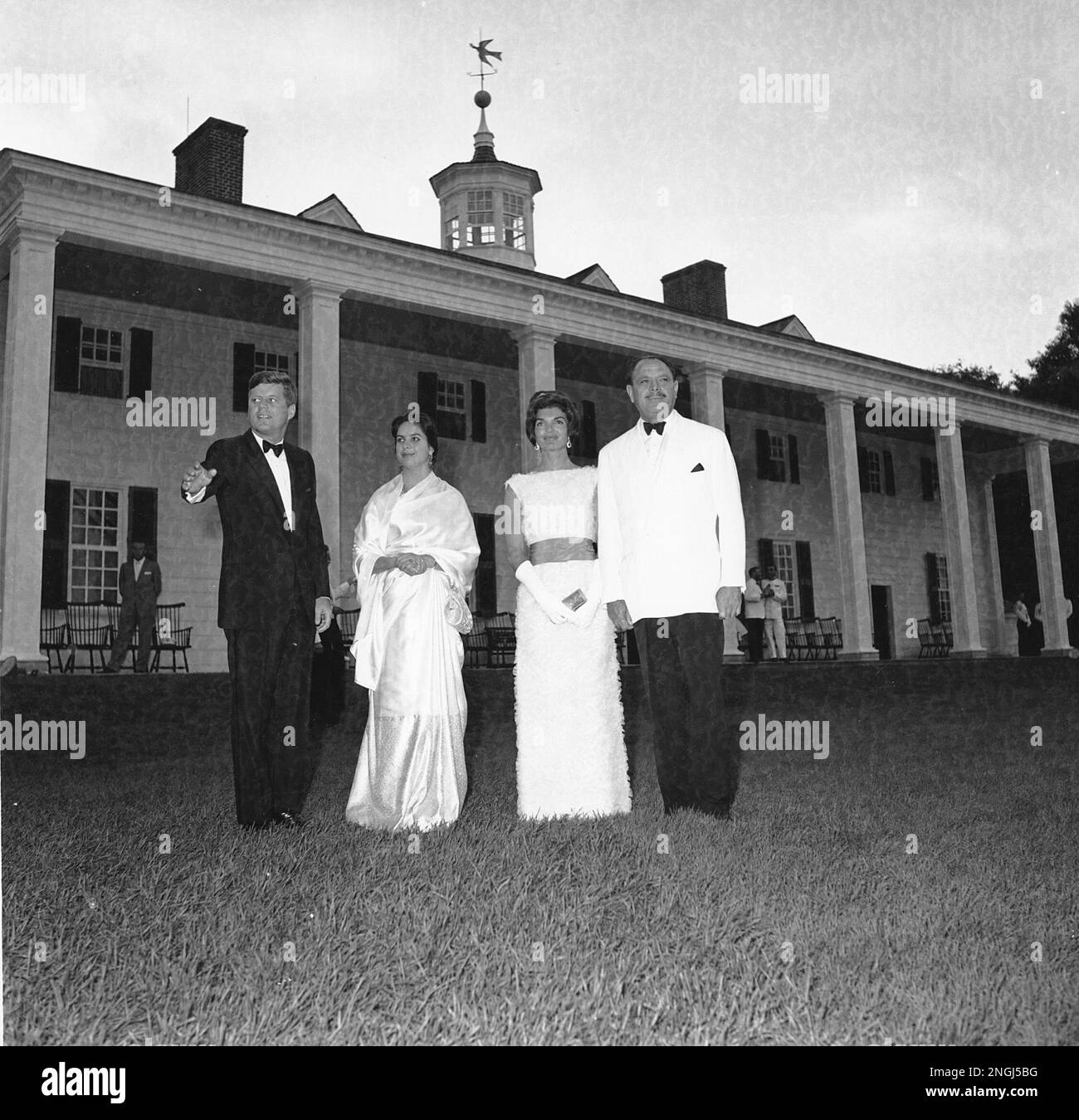 U.S. President Kennedy and First Lady Jacqueline Kennedy pose with ...