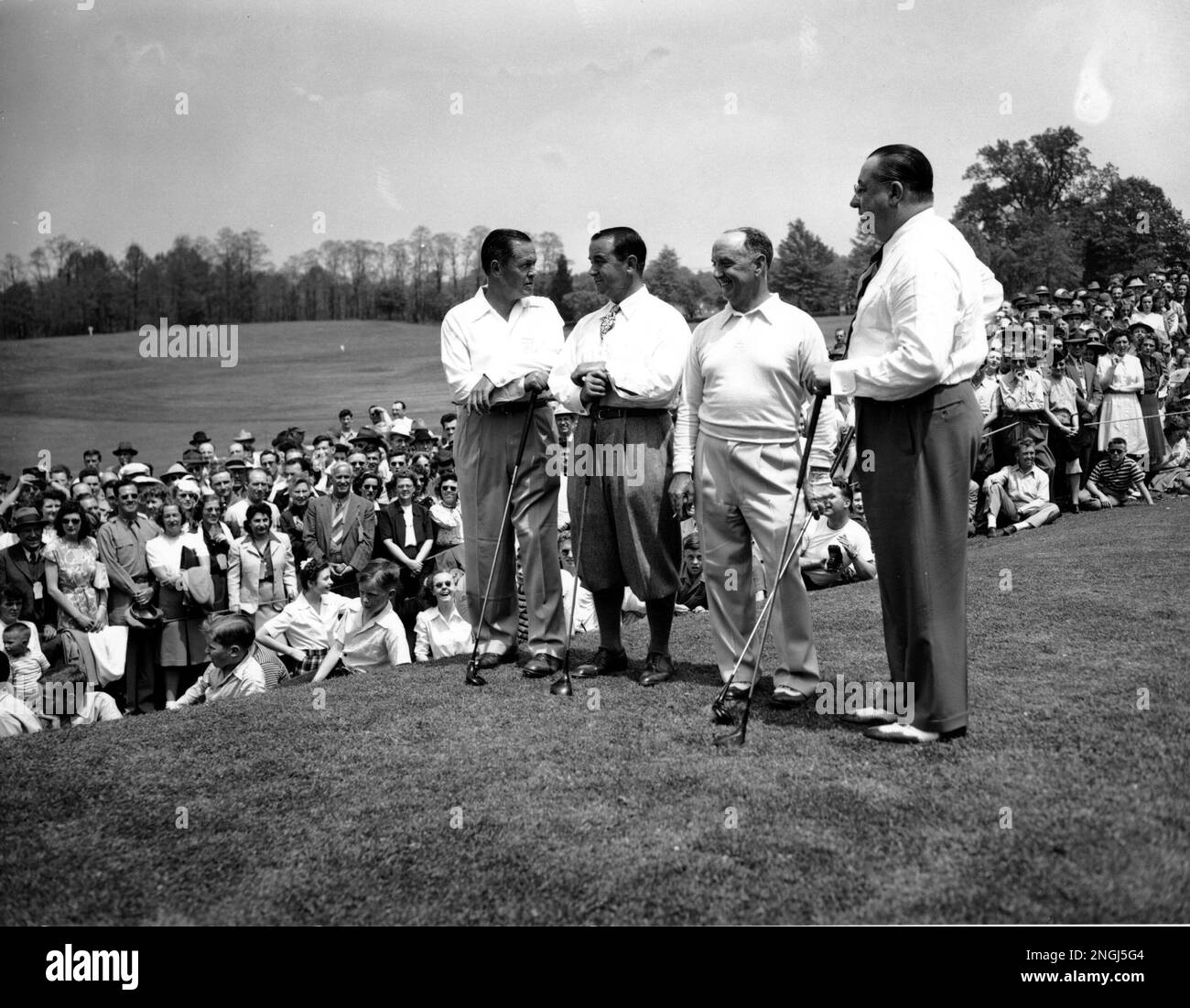 Bobby Jones, Gene Sarazen, Bobby Cruickshank and Walter Hagen, from ...