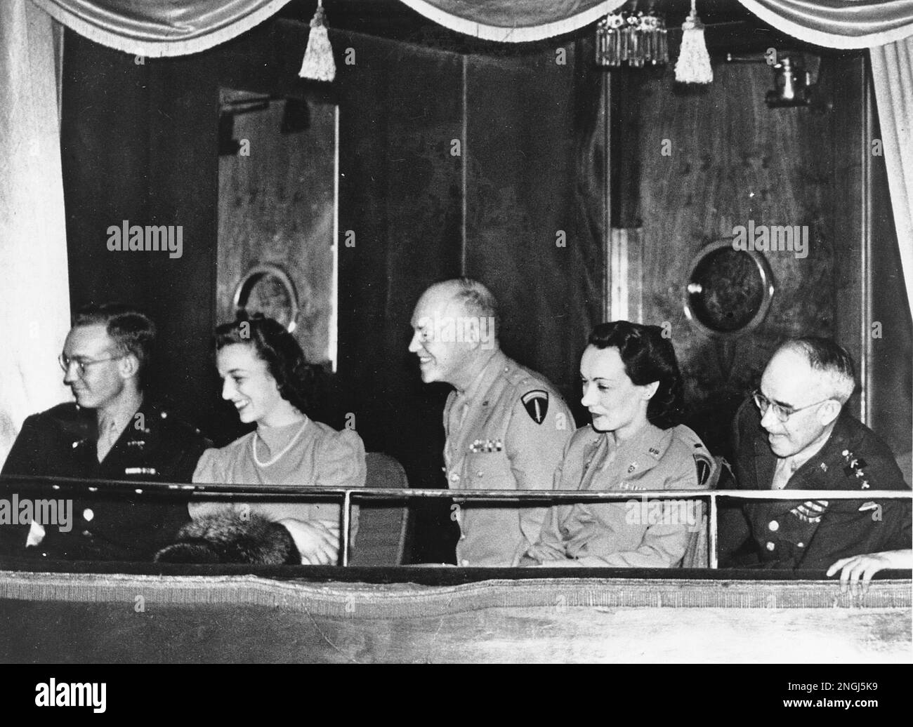 The Supreme Commander, Gen. Dwight Eisenhower and his party enjoy a ...