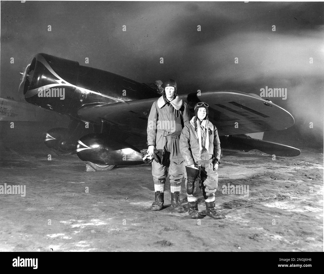 Col. Charles A. Lindbergh and his wife Anne Morrow Lindbergh wear ...