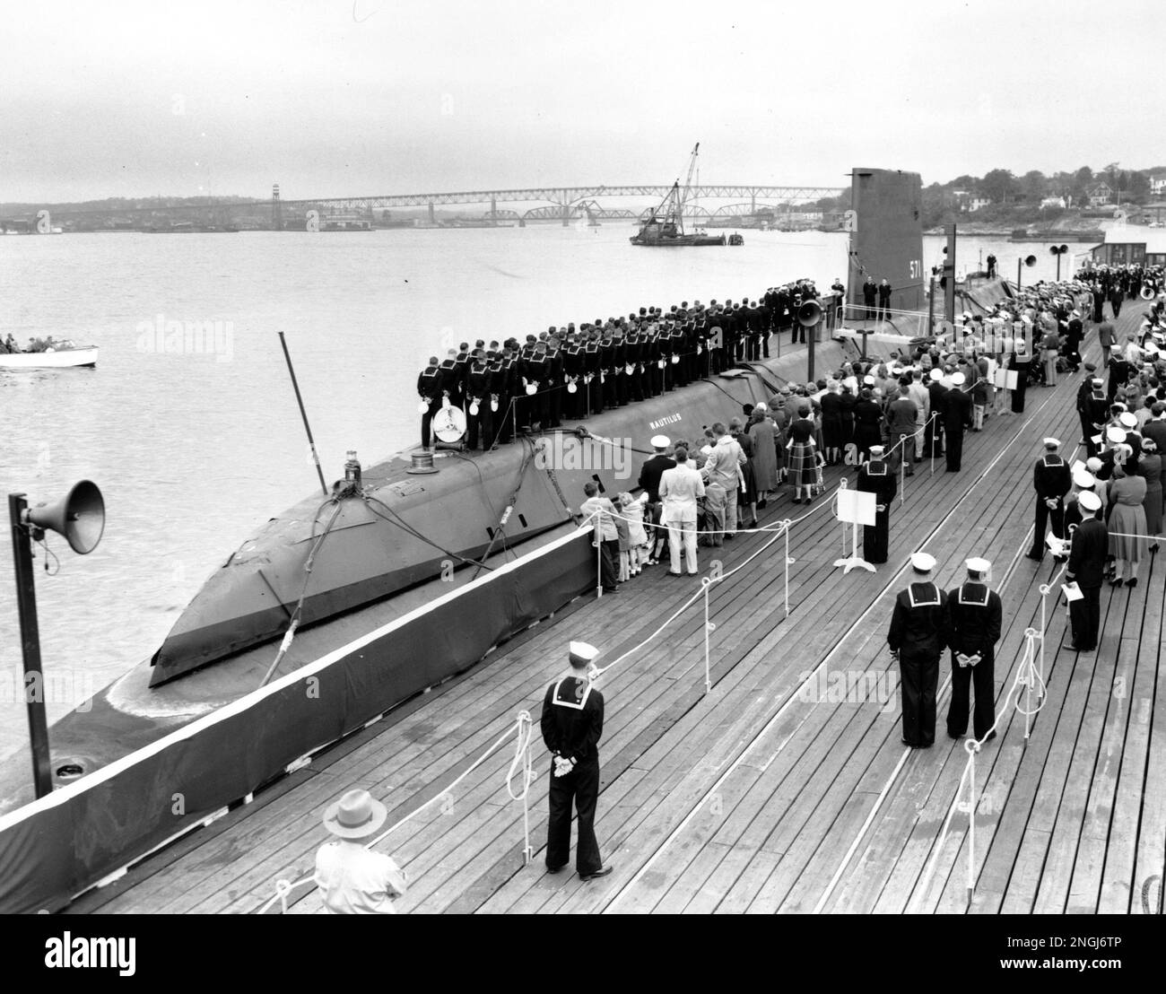 Official Board The Uss Nautilus At The Electric Boat Division Of The General Dynamics Corp On
