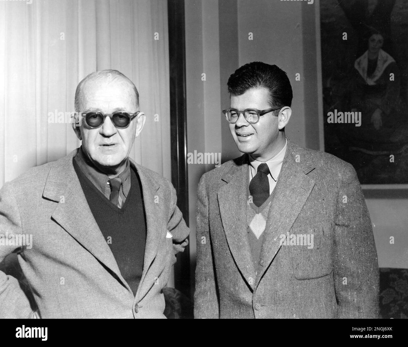 Film director John Ford, left, and his son Patrick are seen at their ...
