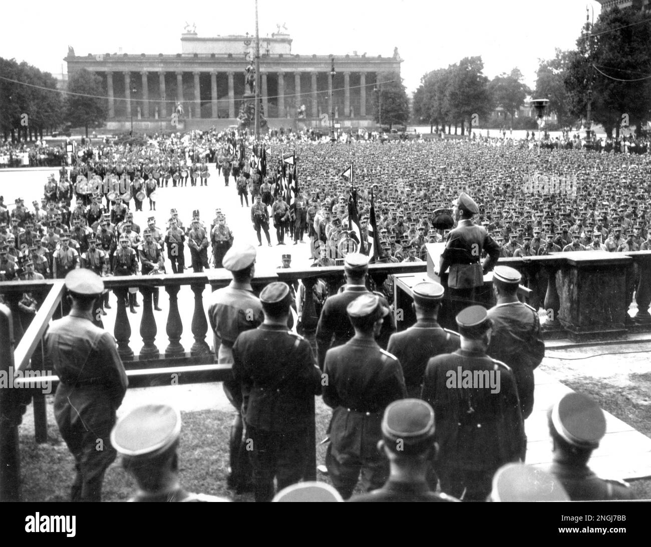 Dr. Joseph Goebbels speaks to the 28th S.A. brigade at the Lustgarten ...