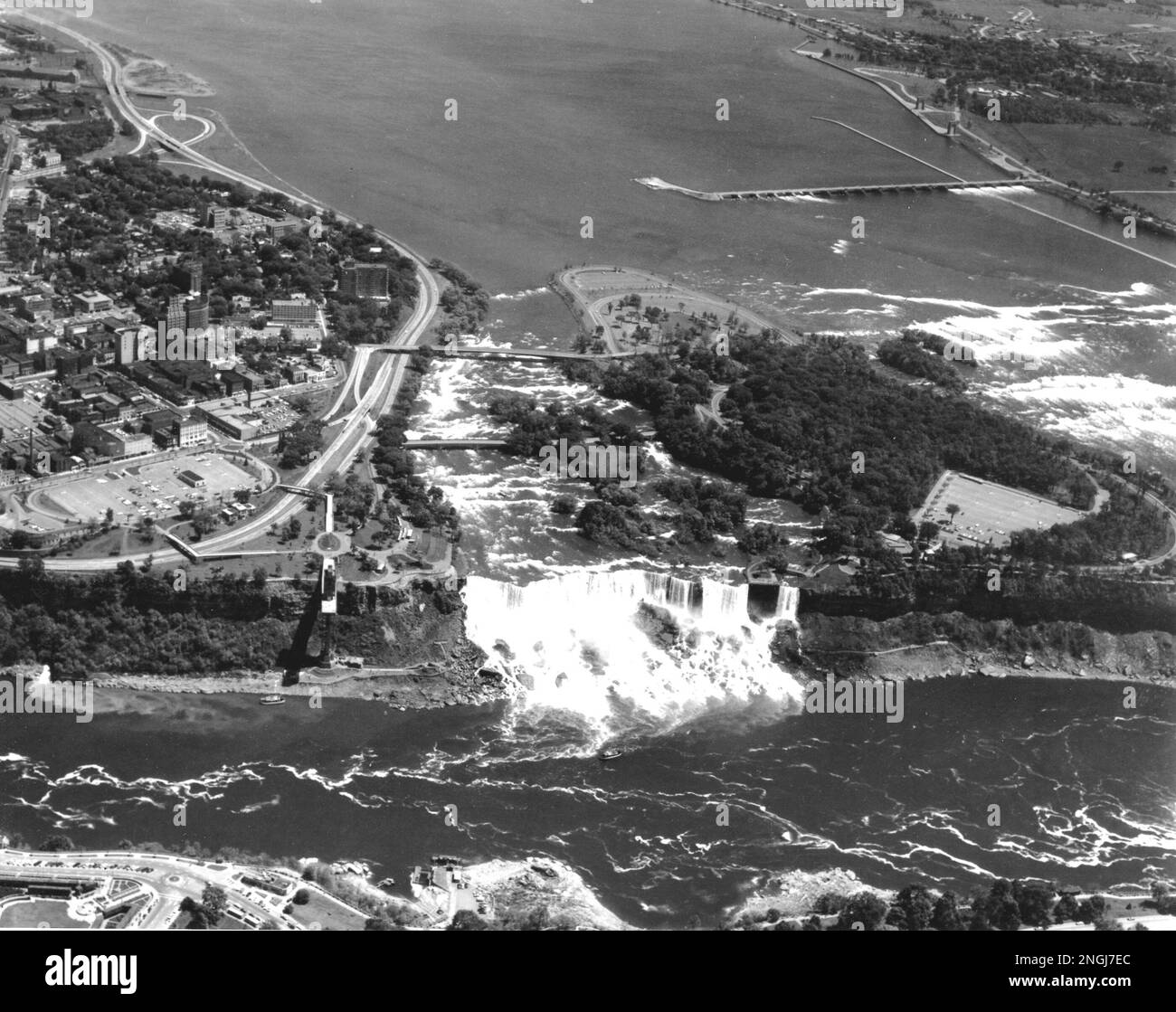 This is an aerial view of Niagara Falls on June 1965. (AP Photo Stock ...