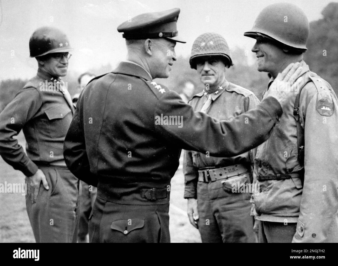 Gen. Dwight D. Eisenhower (second from left), Supreme Allied Commander ...