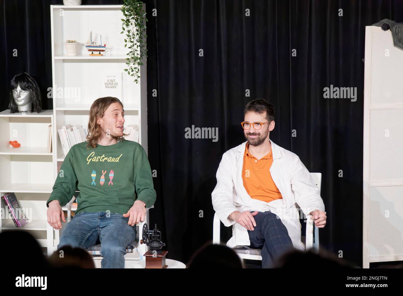 Paris, France.30th Jan, 2023.Julien Gobin, author, actor and Benjamin ...