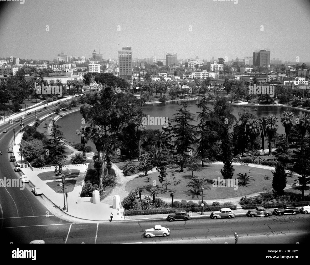 Westlake Park is shown in this elevated view June 12, 1942 in Los ...