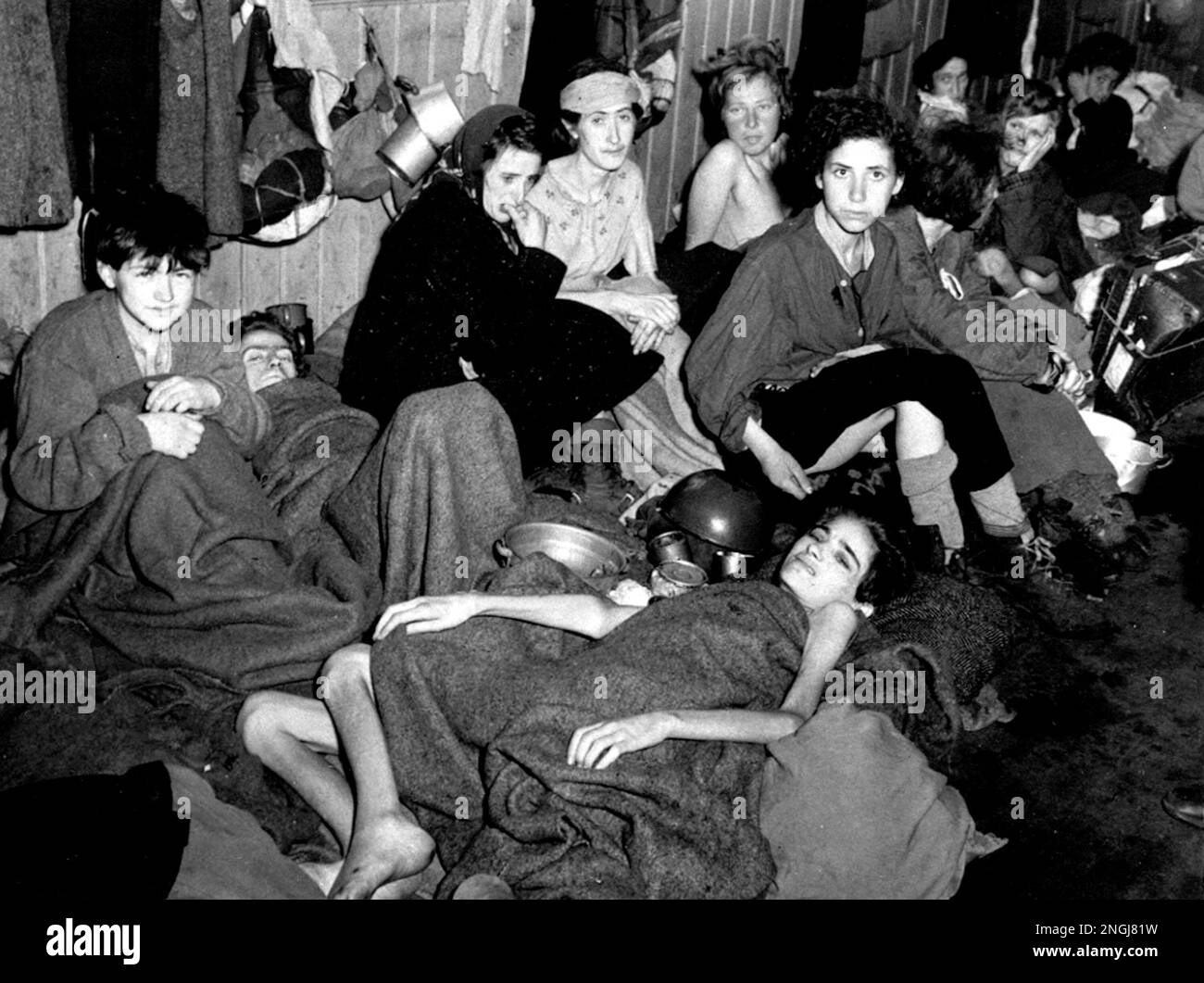 Women and children, some of over 40,000 concentration camp inmates ...