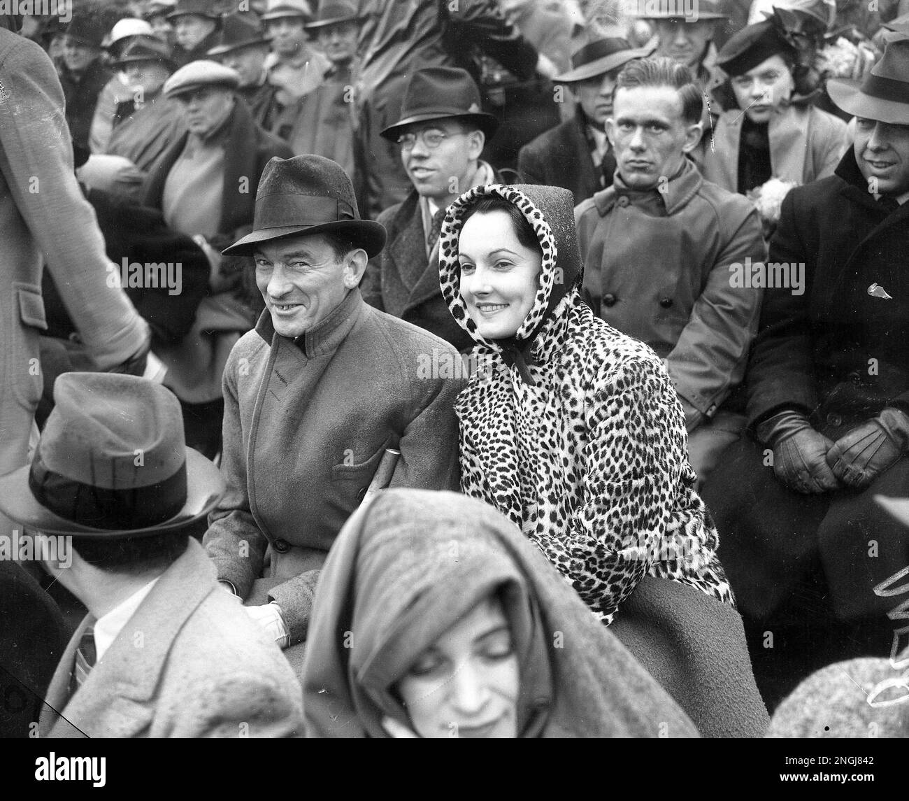 Jimmy Walker, former mayor of New York, and his wife watch the Army ...