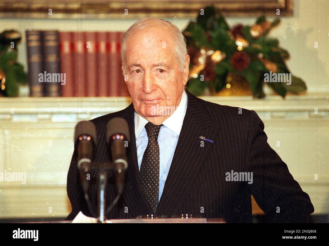 Walter Annenberg is shown at the White House Friday Dec. 17, 1993 where ...