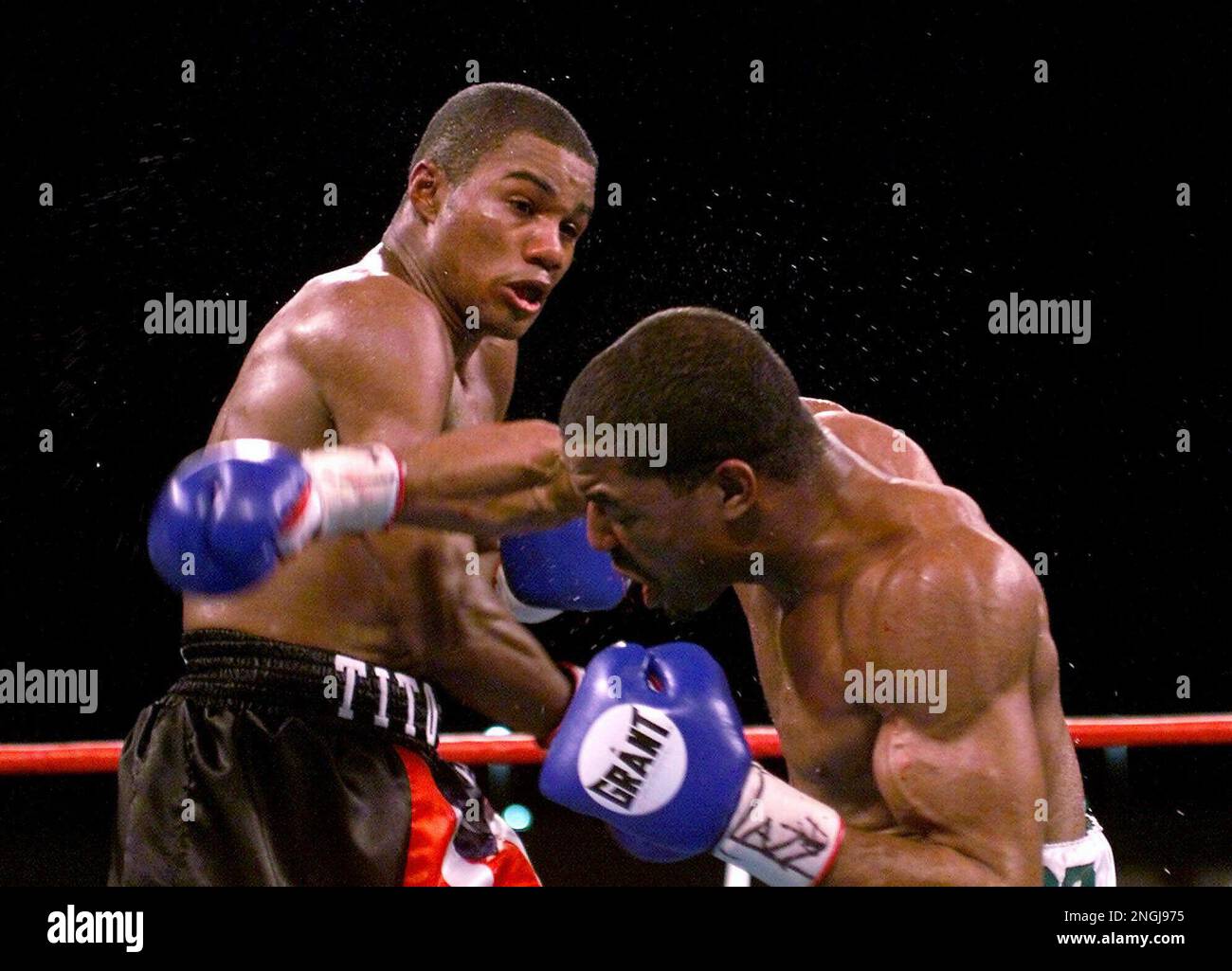 WBC Wetlerweight Champion Felix Trinidad, right, from Cupey, Puerto ...