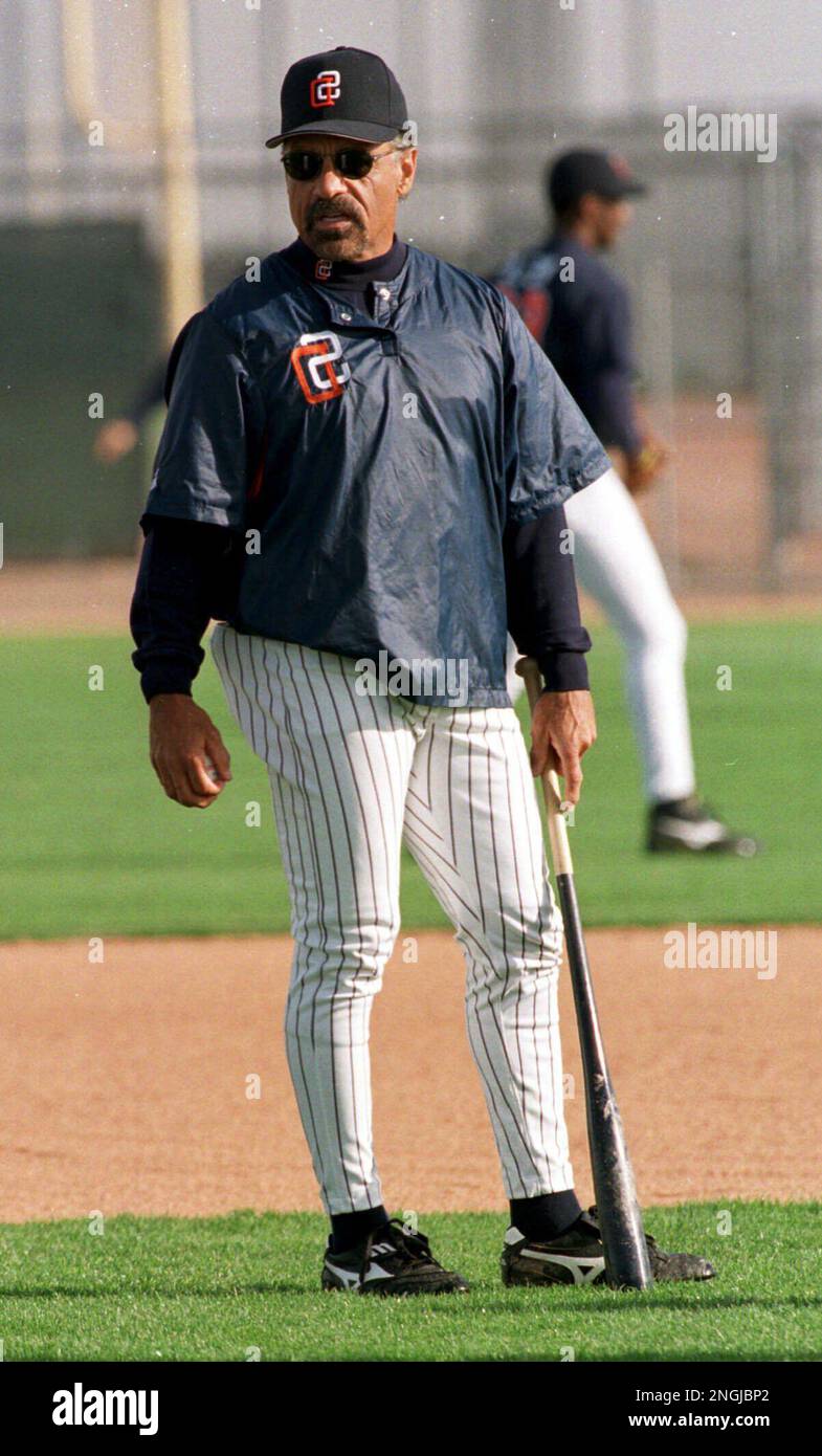 Davey Lopes, the San Diego Padres' first base coach, is shown during ...