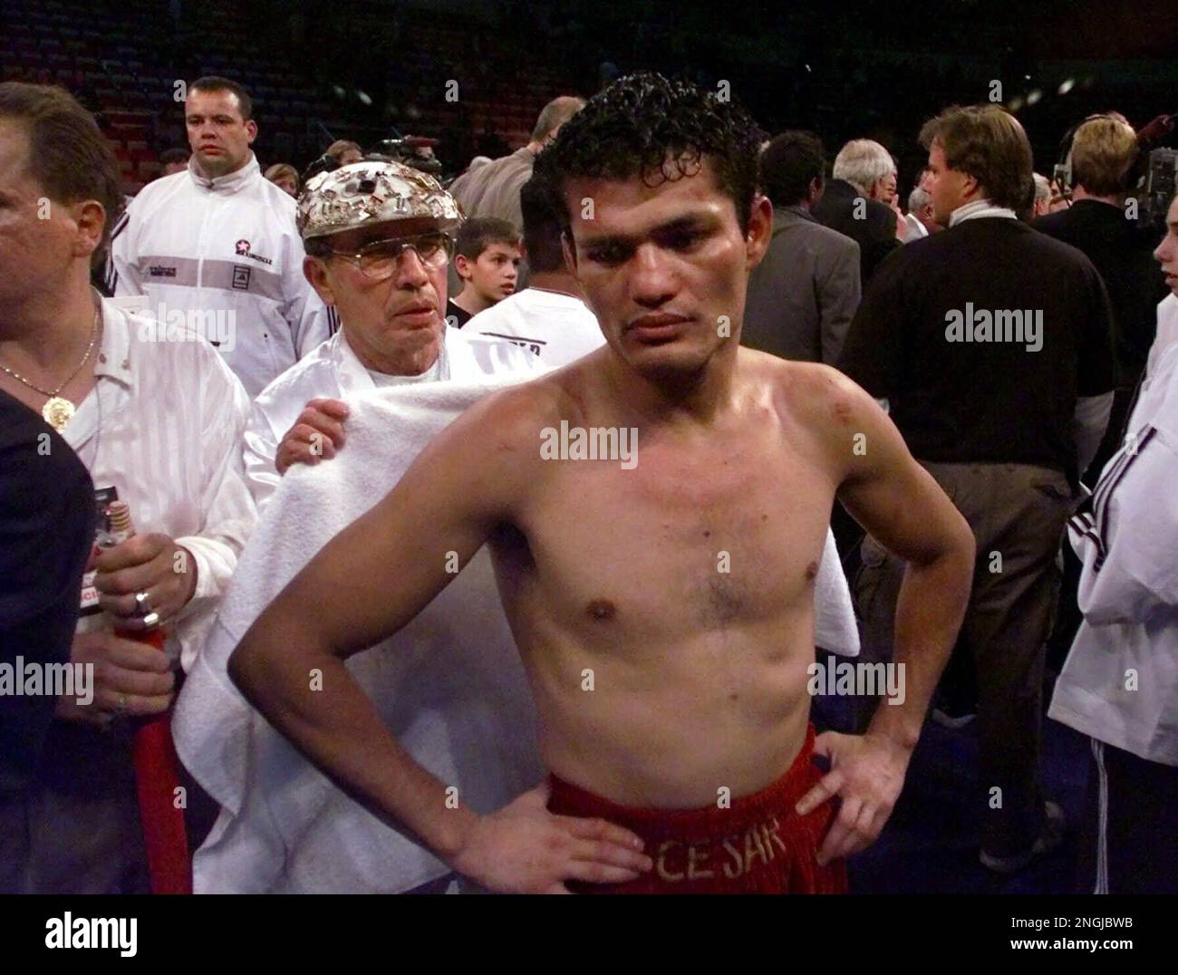 Former WBC champion Cesar Soto of Mexico walks away from the ...