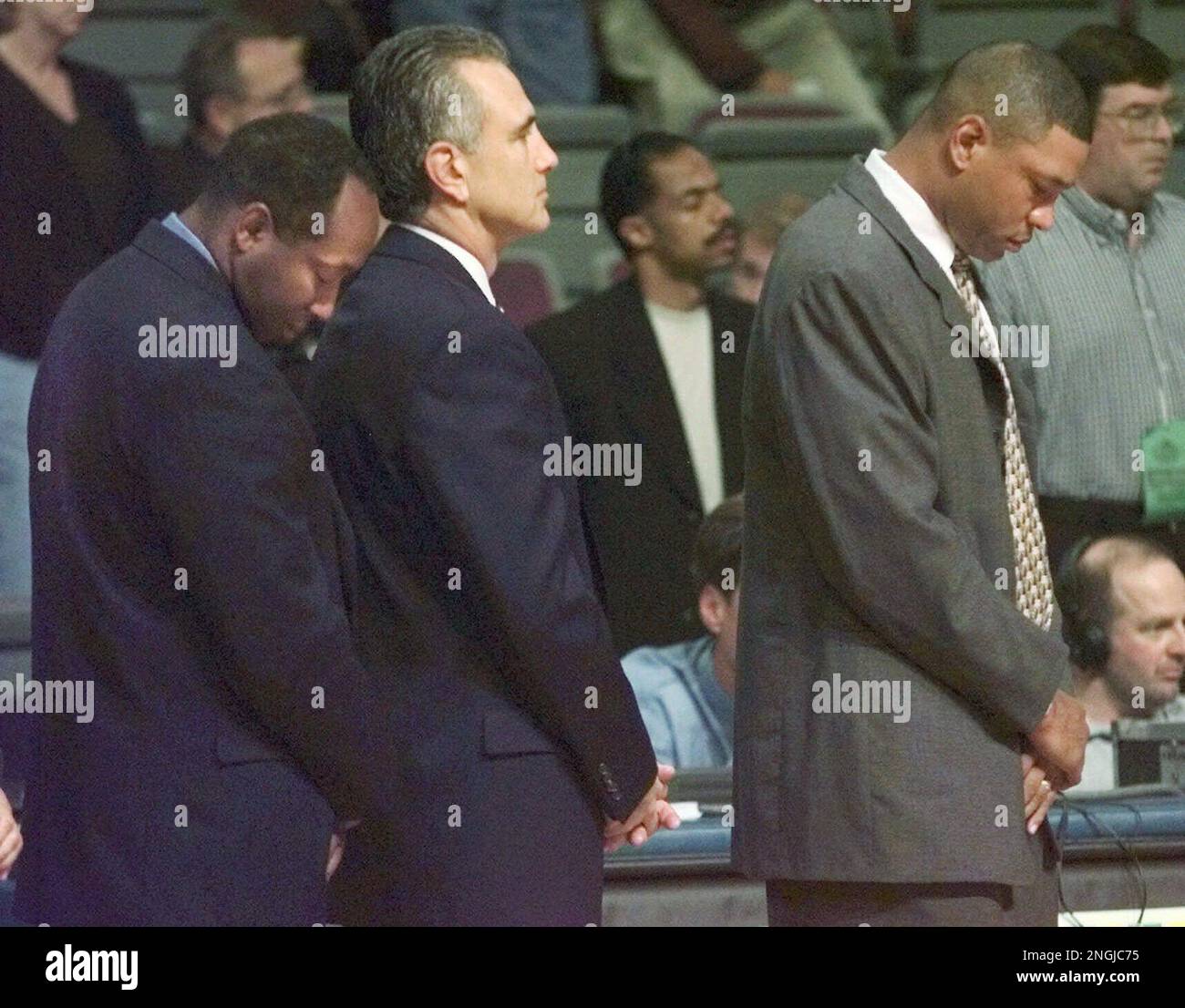 Orlando Magic coaches, from left, Johnny Davis, Dave Wohl and Glenn ...