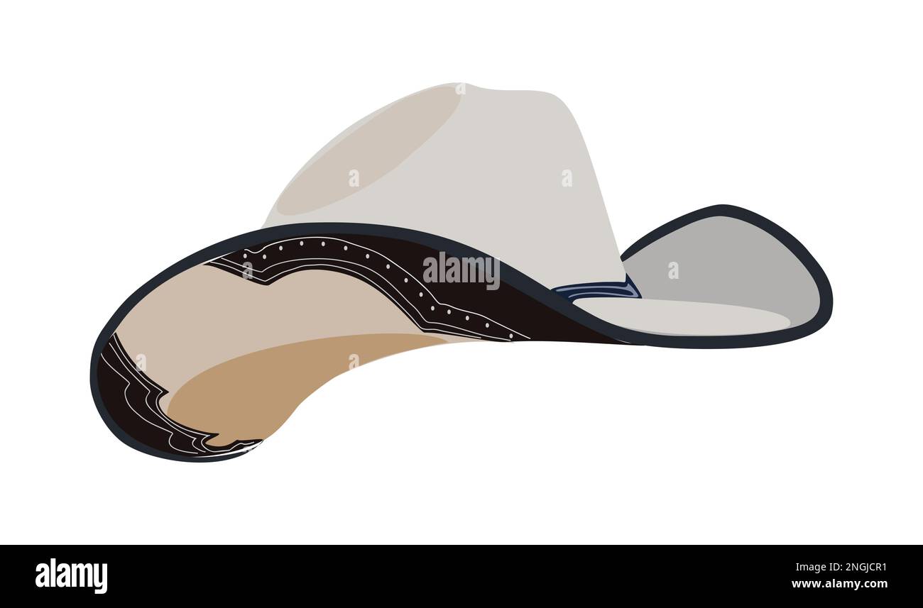 Cowboy hat vector illustration isolated on white Stock Vector Image ...