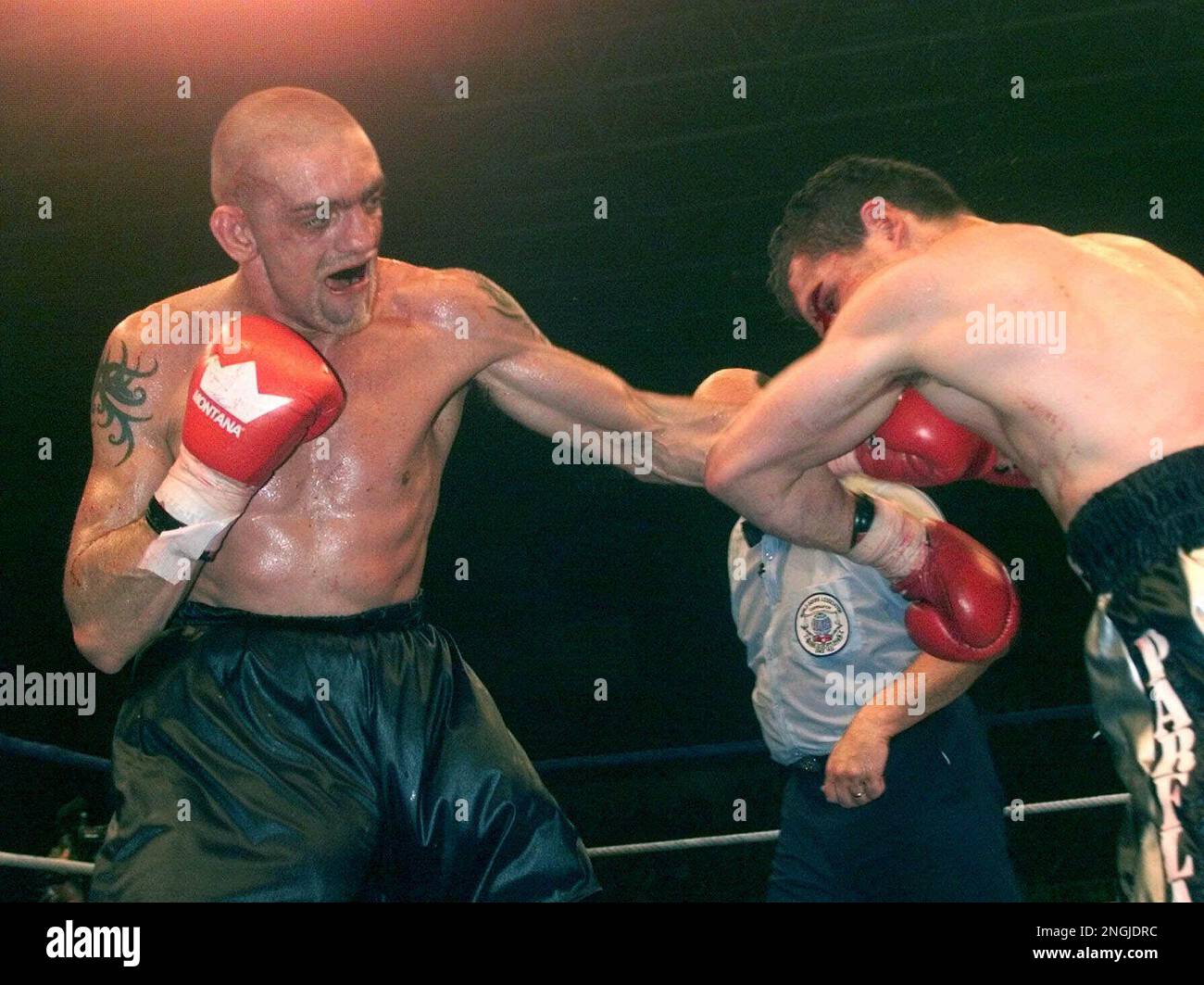 Italian boxer Stefano Zoff, left, hits defending title-holder Frenchman ...