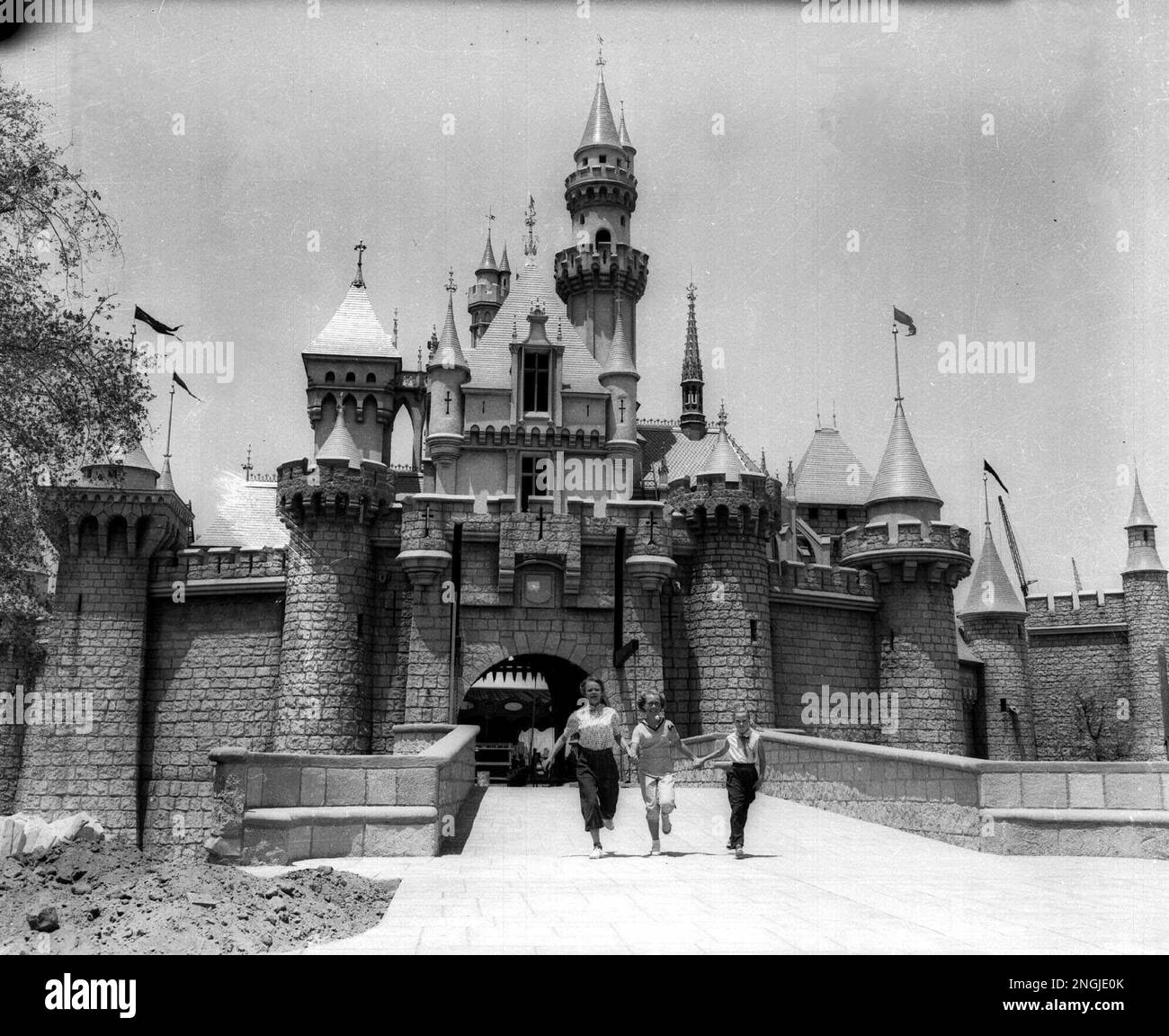 This pastle-colored Sleeping Beauty Castle, shown in this July 5, 1955 ...