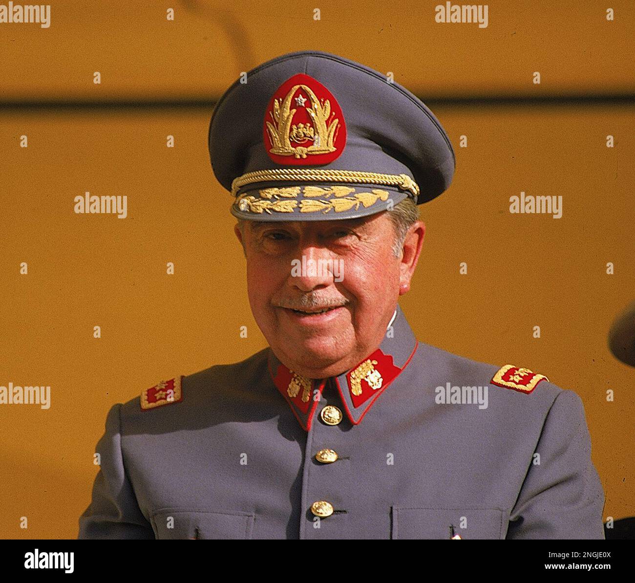 President of Chile Augusto Pinochet is seen Oct. 9, 1983. (AP Photo/Di ...