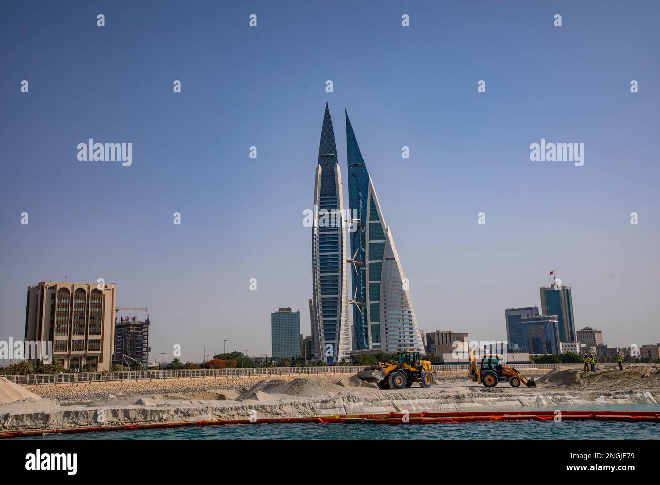 View of city skyline, Manama, Bahrain, Middle East Stock Photo - Alamy