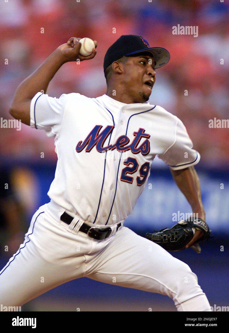 New York Mets pitcher Octavio Dotel throws in the first inning against ...