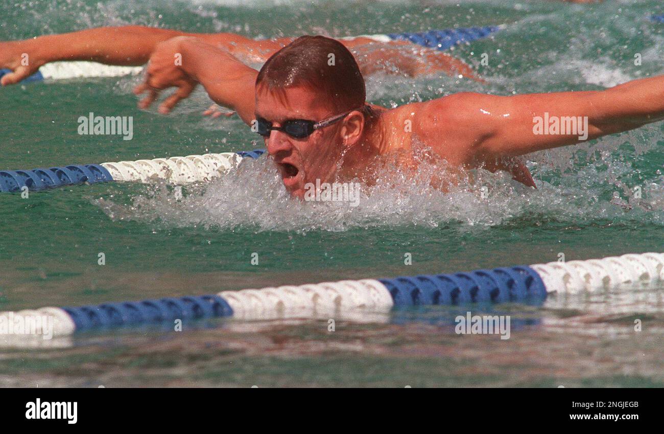 MICHAEL GROSS - deutscher Schwimmer bei den Europameisterschaften in Sofia am 12. Aug. 1985 ...