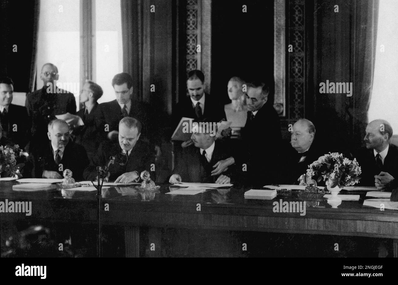 The 20-year Anglo-Soviet Treaty is signed by Soviet Foreign Minister ...