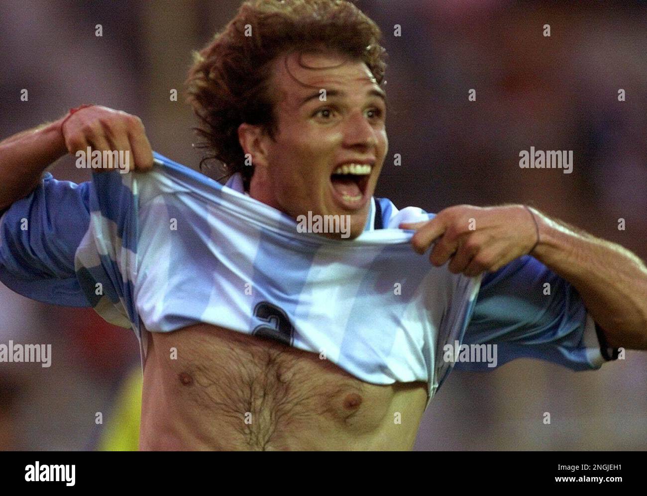 Argentina soccer player Mario Turdo jubilates after scoring the first ...