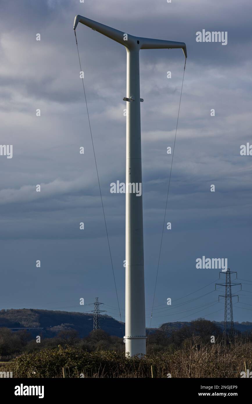 The new t pylon design under construction Stock Photo - Alamy