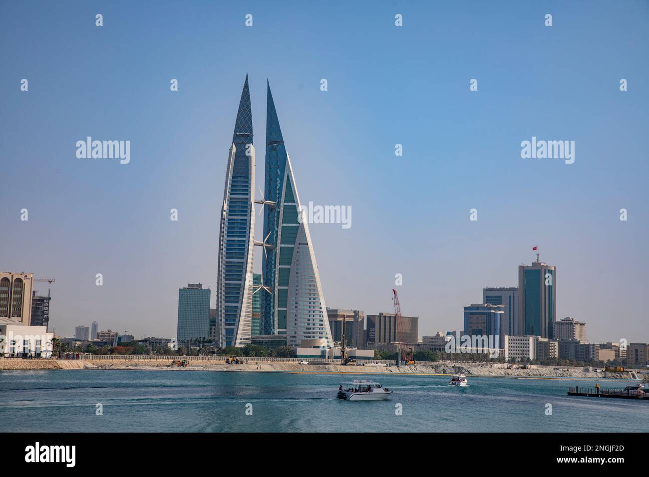 View of city skyline, Manama, Bahrain, Middle East Stock Photo - Alamy
