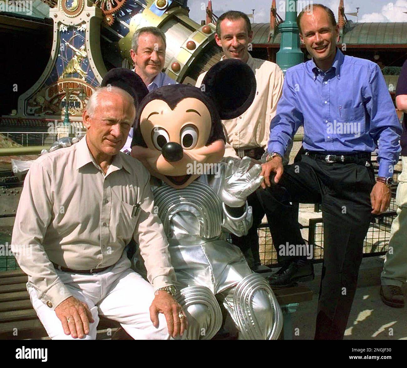 U.S. astronaut Buzz Aldrin, who walked on the moon in July 1969 far ...