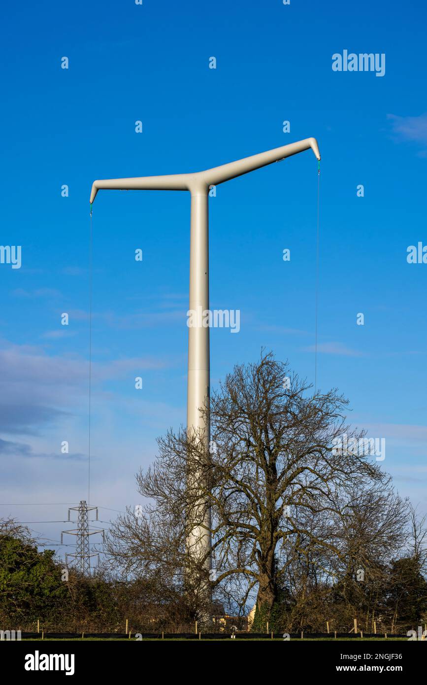 The new t pylon design under construction Stock Photo - Alamy
