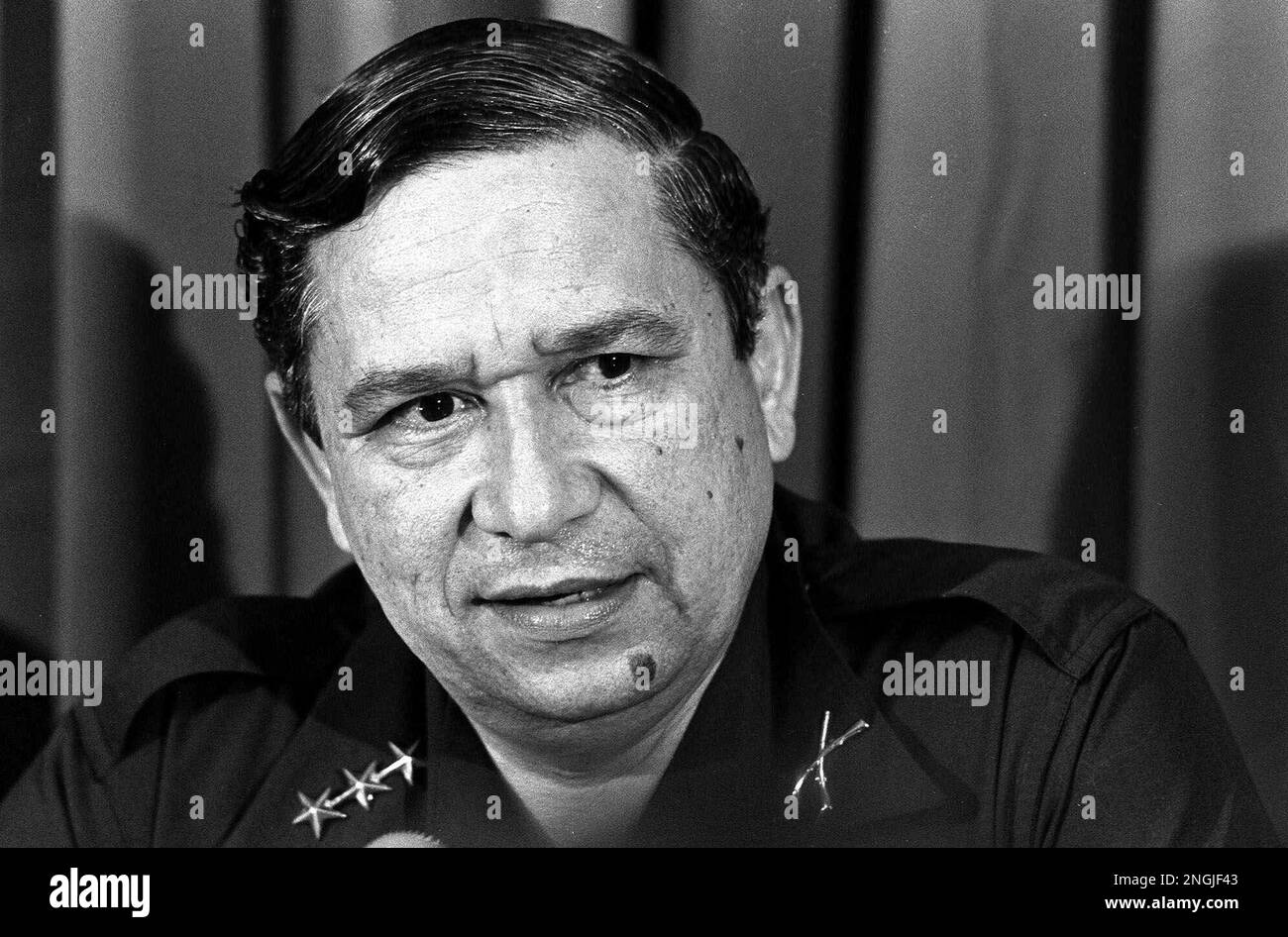 Former Defense Minister Col. Jose Guillermo Garcia, of Salvador, is ...