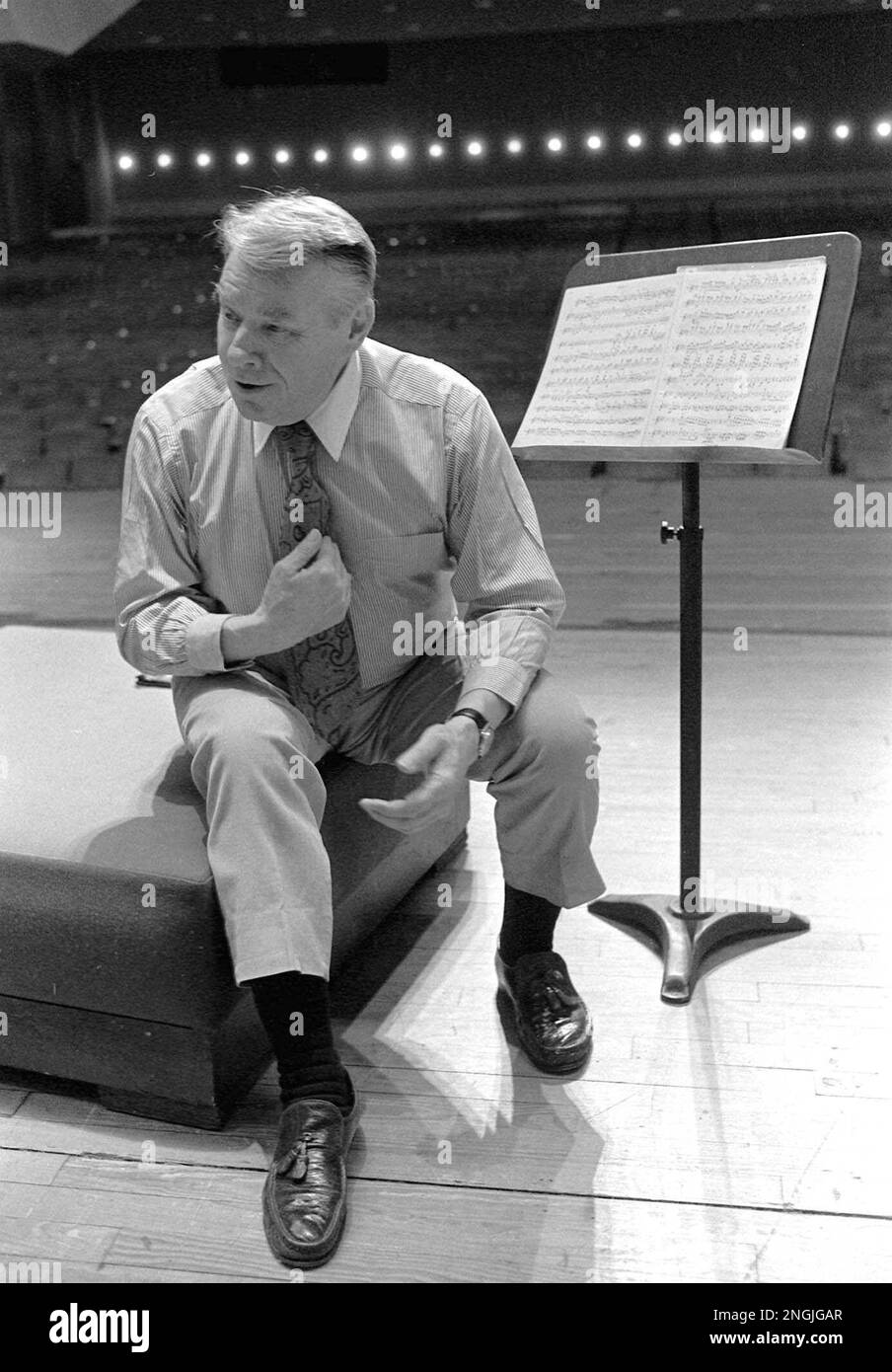 Atlanta Symphony Orchestra and Chorus conductor Robert Shaw is shown in ...