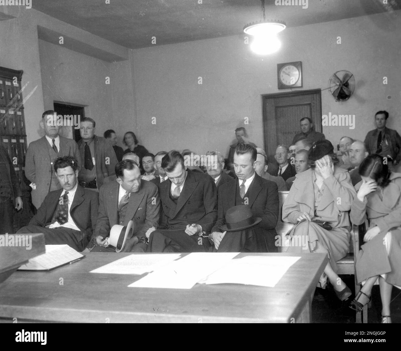 Members of the Dillinger outlaw gang are arraigned in a Tucson, Ariz ...