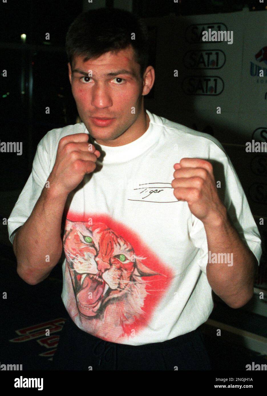 Dariusz 'Tiger' Michalczewski, reigning WBO boxing champion poses for a ...