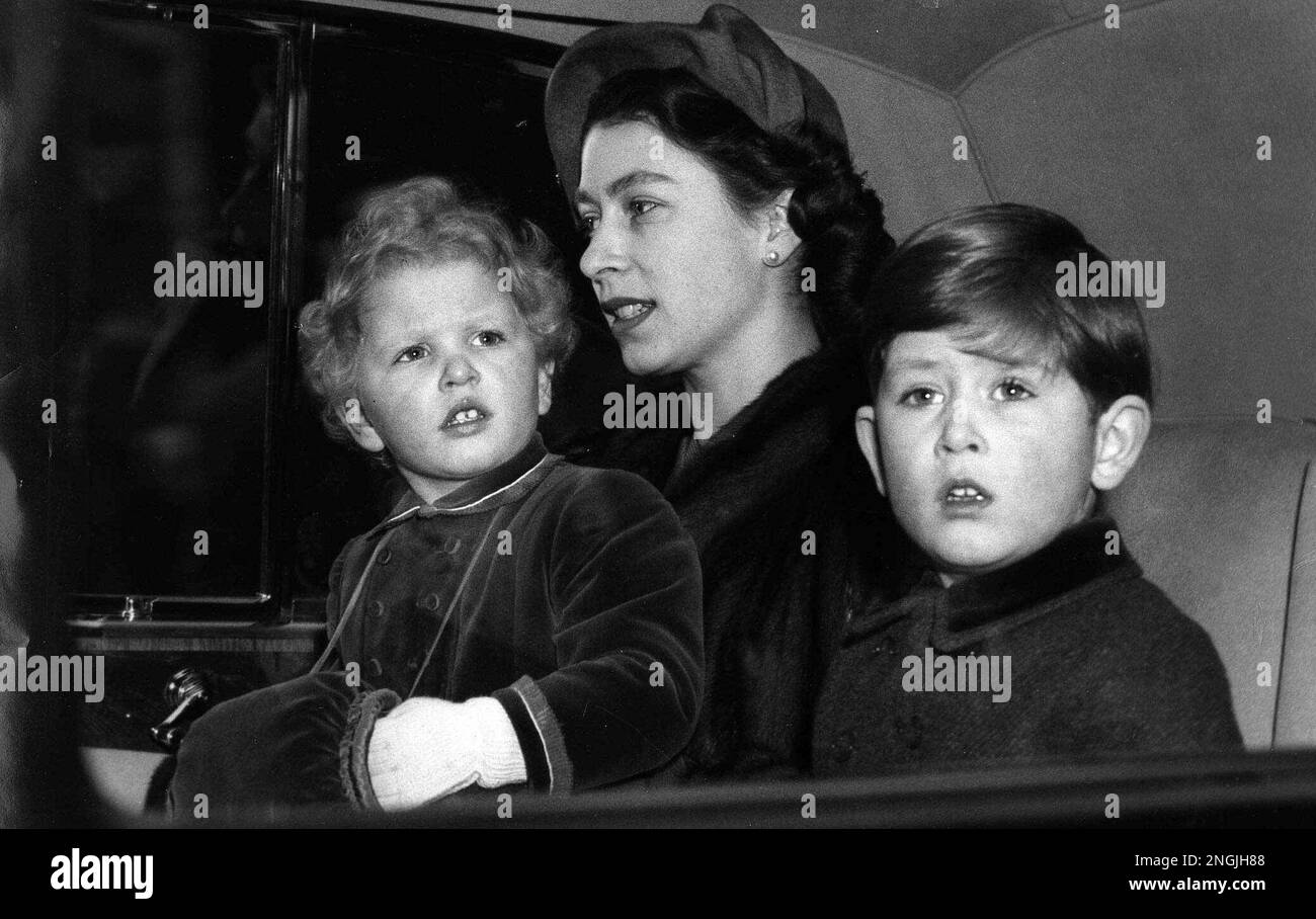 Prince Charles, with his mother, Queen Elizabeth II and his sister ...