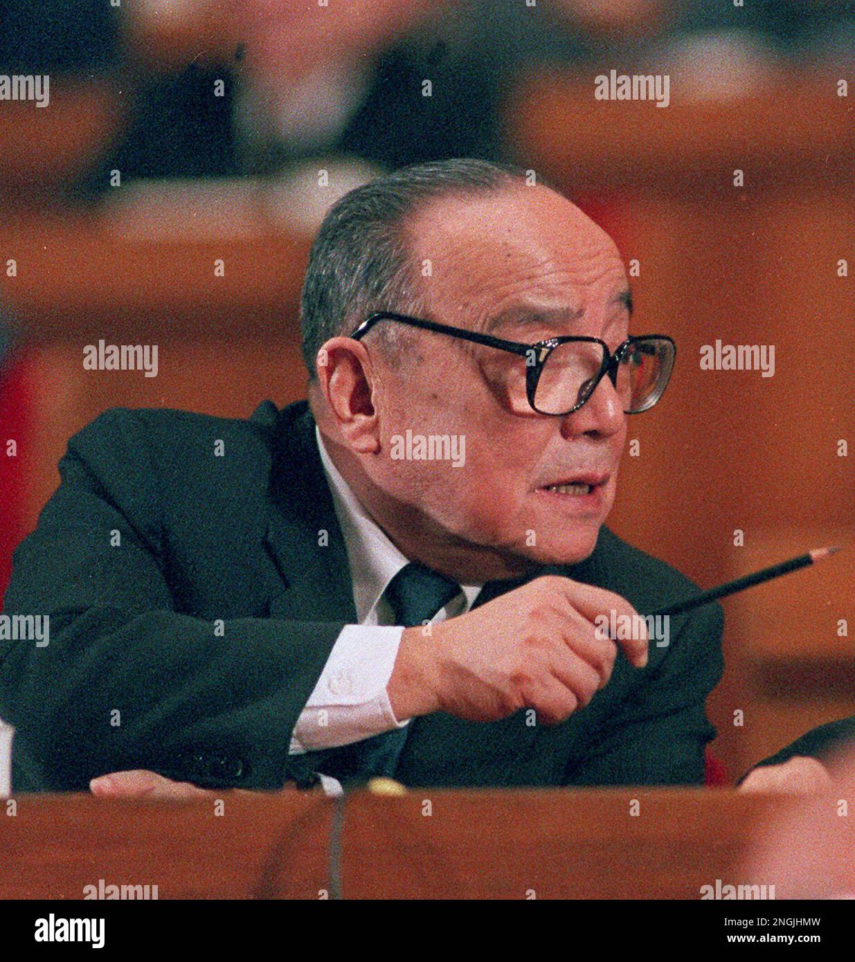 Former Chinese President Yang Shangkun, shown in this March,1990, photo ...