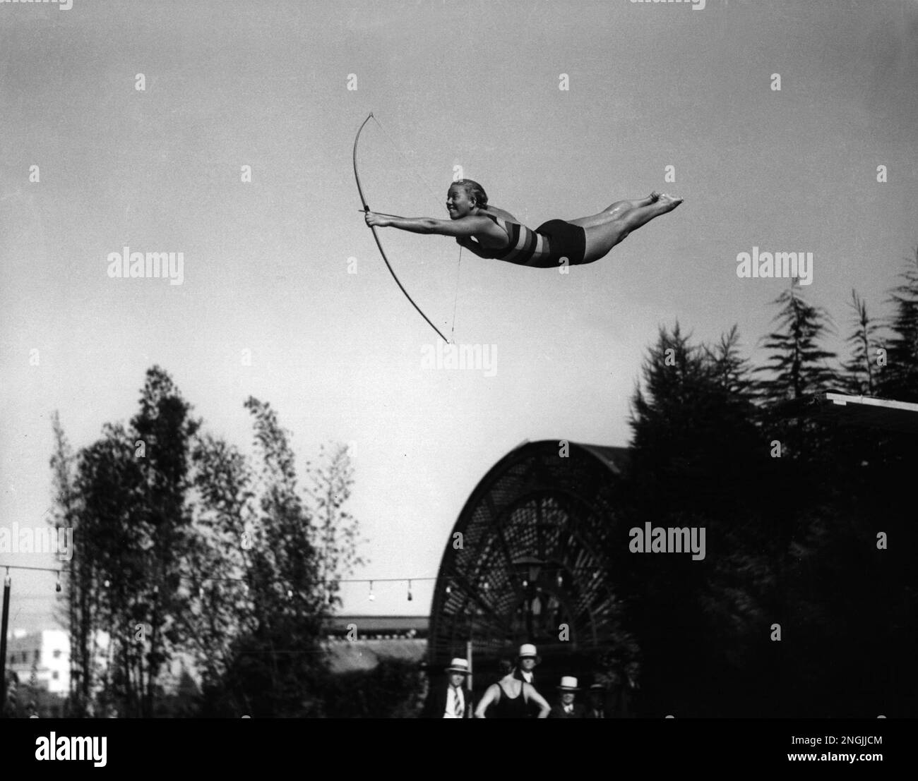 National springboard diving champion Georgia Coleman shoots an arrow ...