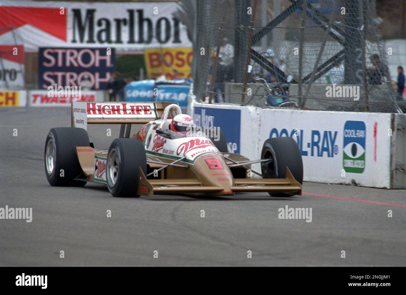 Danny Sullivan takes his Penske PC17 through Turn 10 during a ...