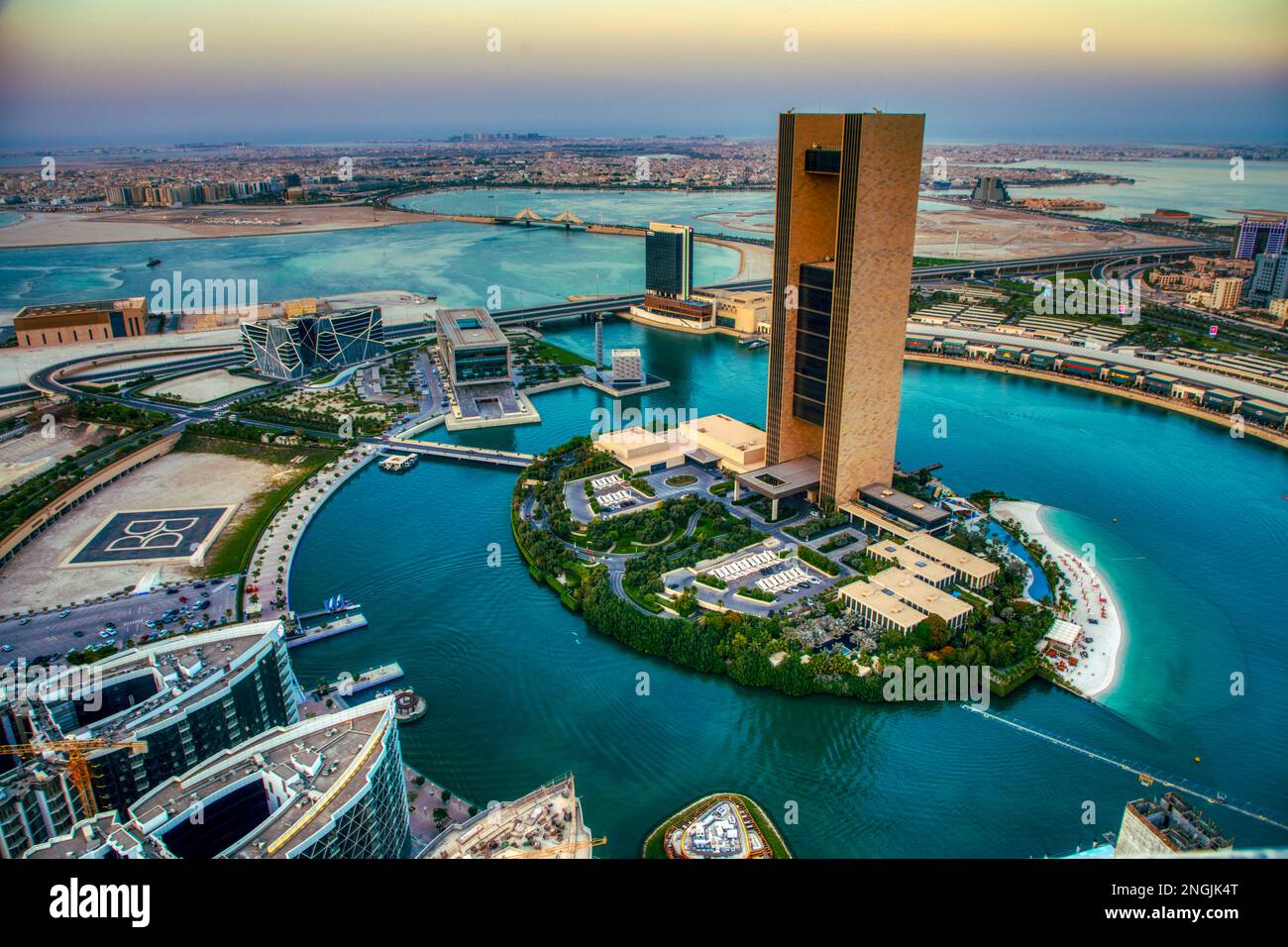 View of city skyline, Manama, Bahrain, Middle East Stock Photo - Alamy