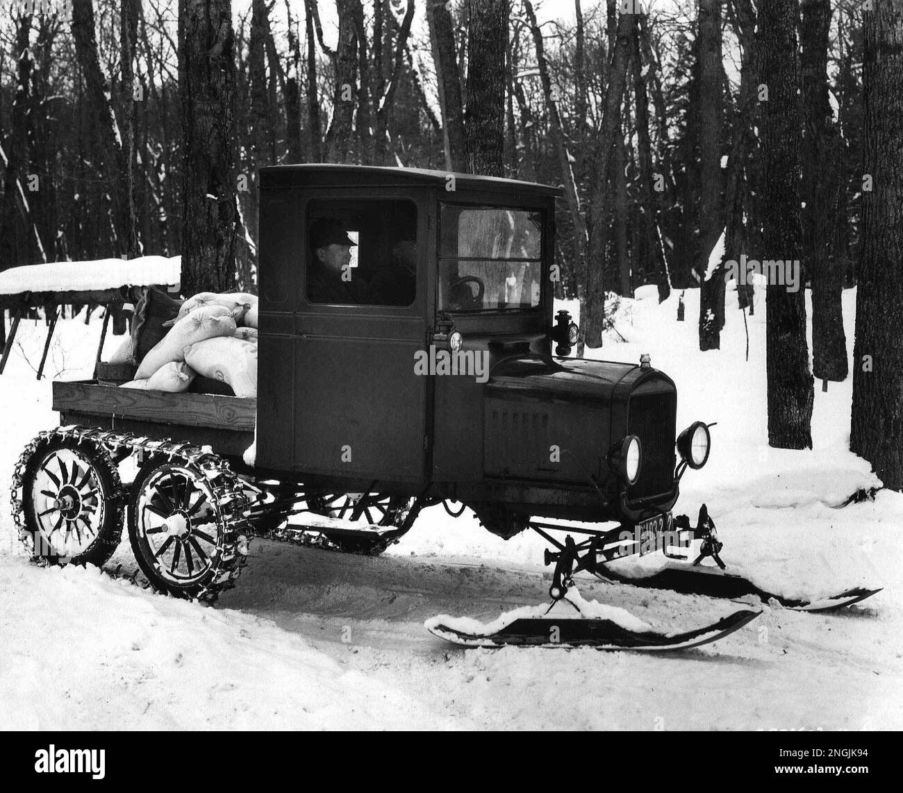 The Ford Motor Co, produced a Model T "Snowmobile" shown in 1937. The ...